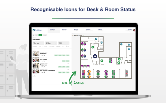Accessibility Improvement: Desk & Room Status Icons - GoBright