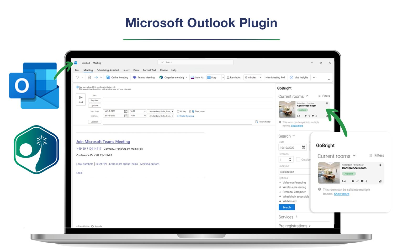 GoBright Room Booking System, Microsoft Outlook & Microsoft Teams ...