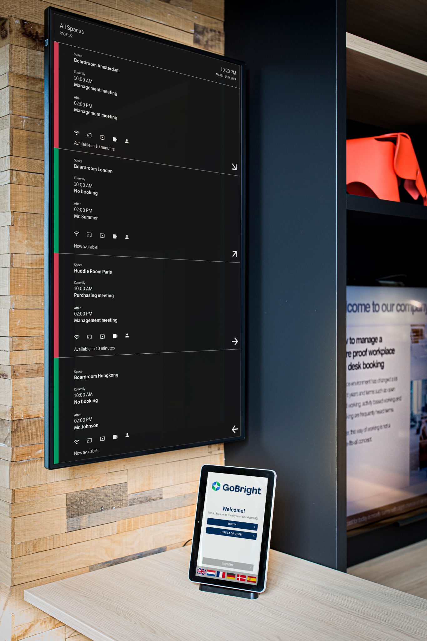 Visitor Registration & Digital Signage in MS Teams - GoBright