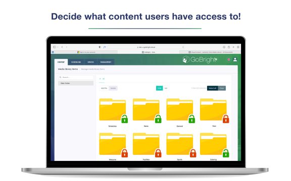 Authorising User Access to the Digital Signage Media Library - GoBright